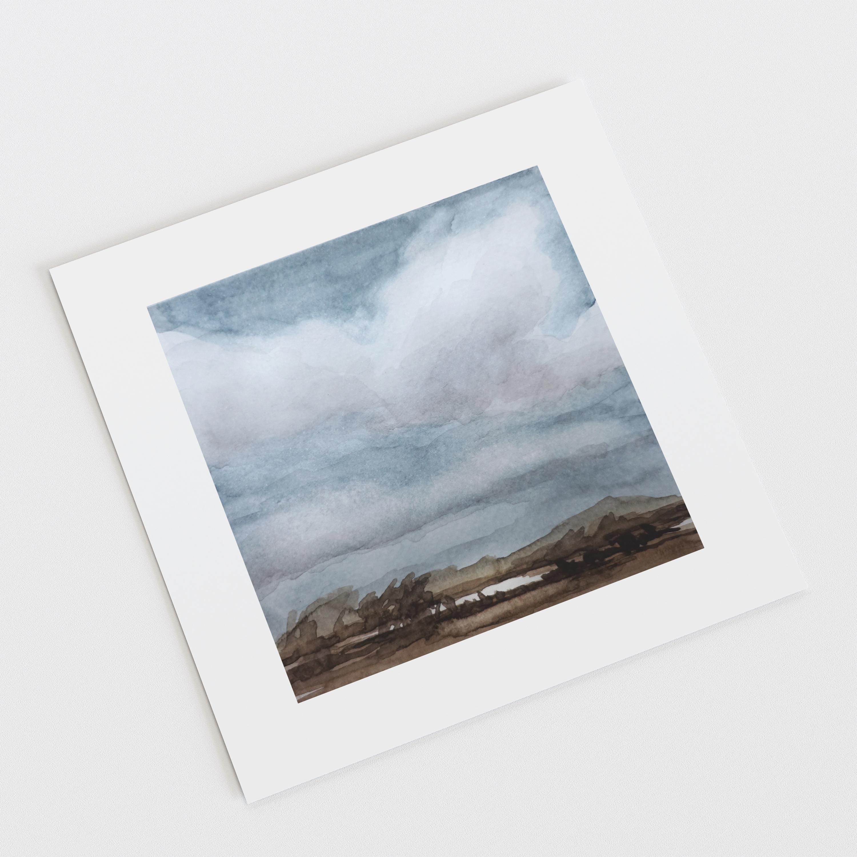 Reflective Hand Painted Watercolor Painting 6 X 6 Inches Cloud Painting ...