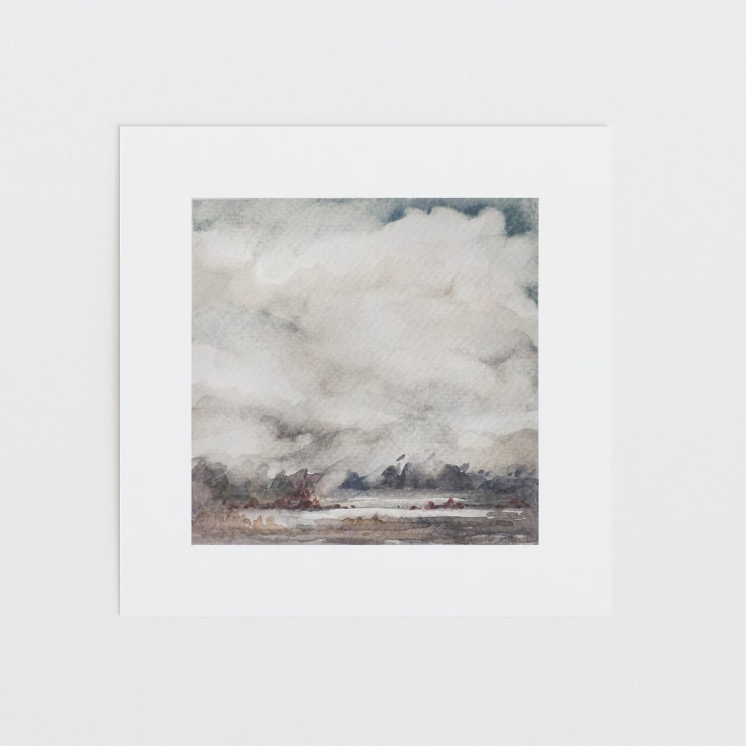 Cloud Drift Hand Painted Watercolor Painting 6 X 6 Inches Bridesmaid ...