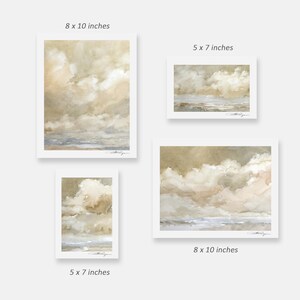 Printable Set of 4 - 8x10 & 5x7 Art Prints Beige Landscape Paintings ...