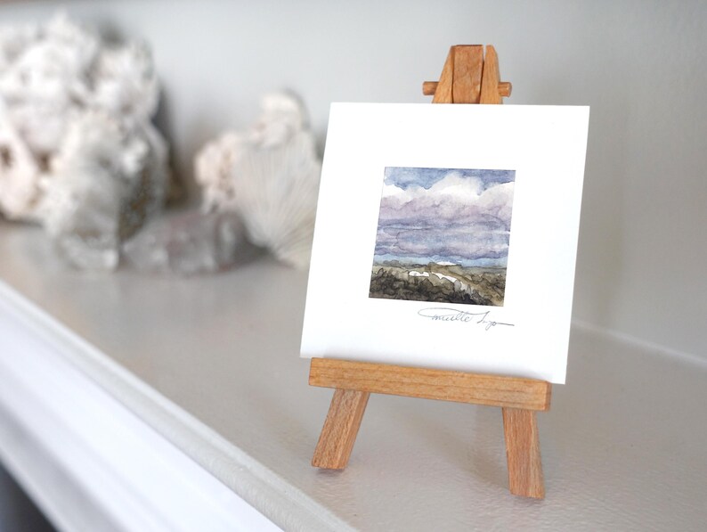 Everjoy Tiny Original Watercolor 3 X 3 Watercolor Landscape Painting ...