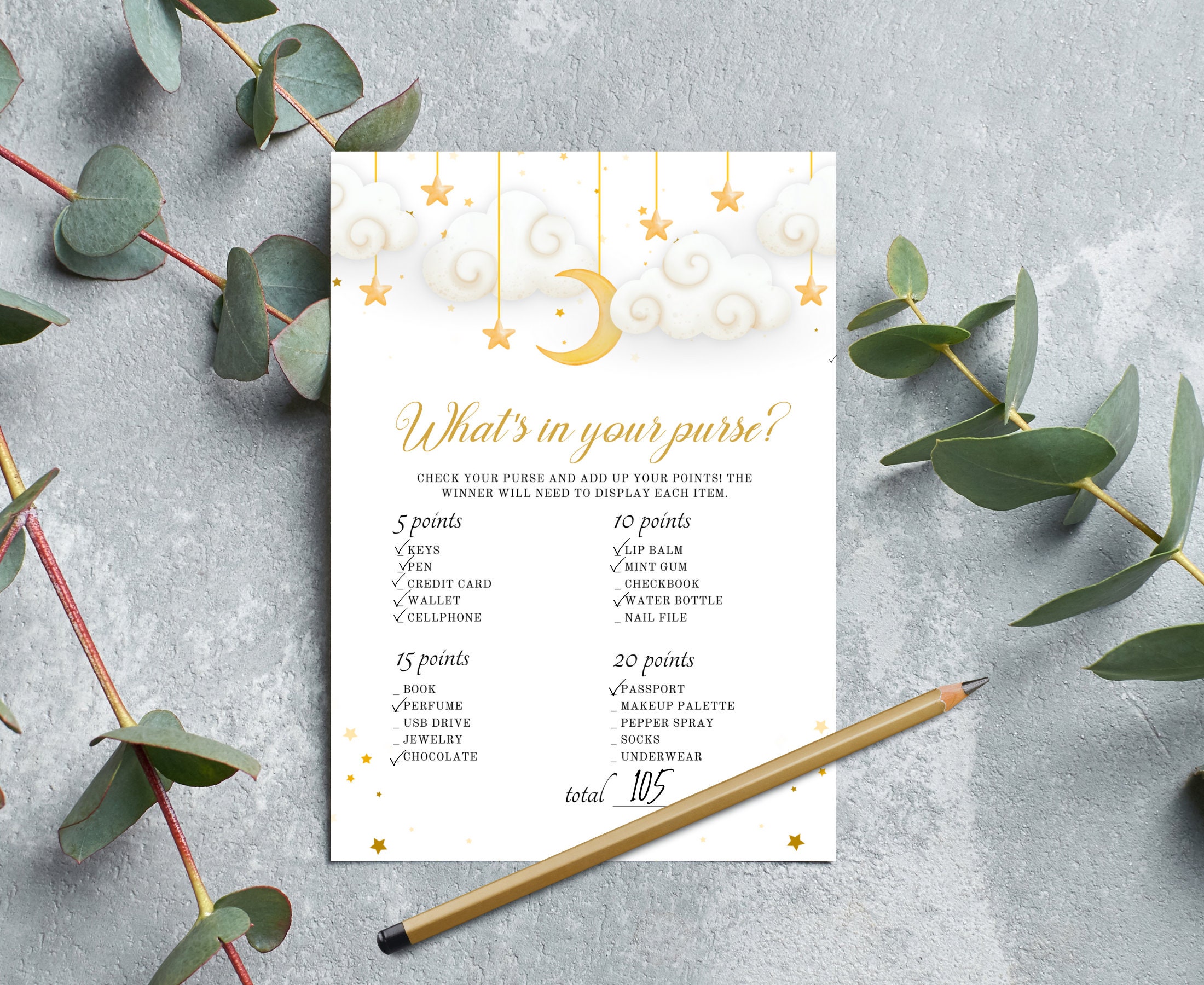 Editable Baby Shower Games Twinkle Twinkle Little Star, 55 Printable ...