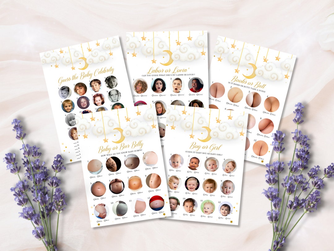 Baby Shower Games, Twinkle Twinkle Little Star, 5 Fun Games Printable ...