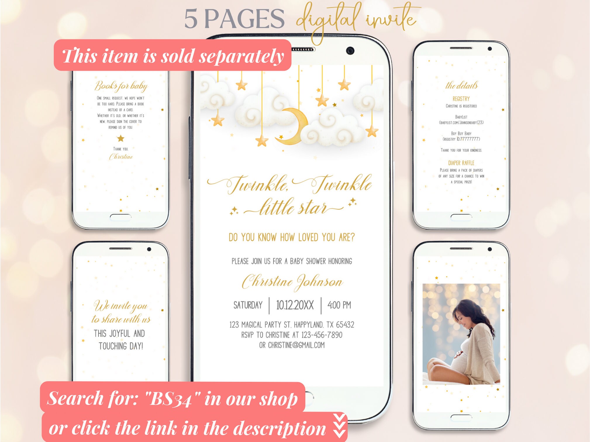 Editable Baby Shower Games Twinkle Twinkle Little Star, 55 Printable ...