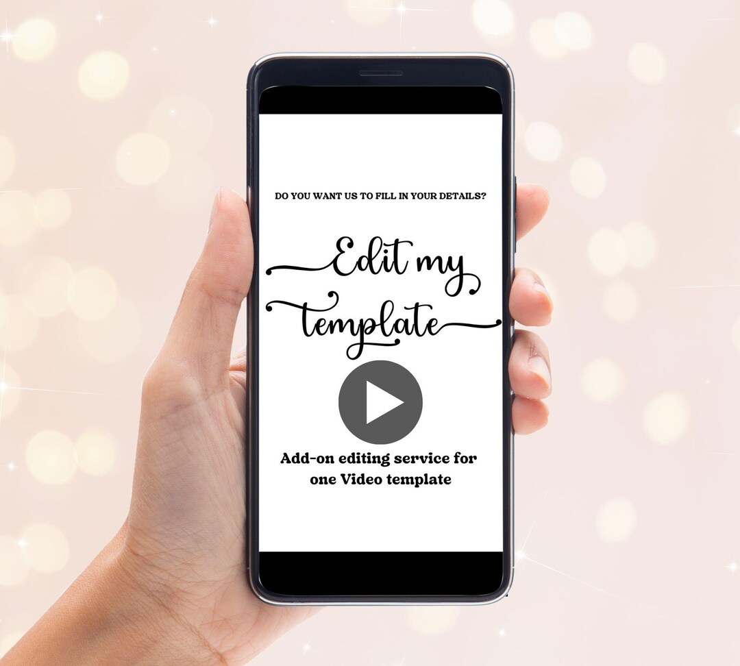 Edit the Template for Me, Editing Fee for Video Invitation ...