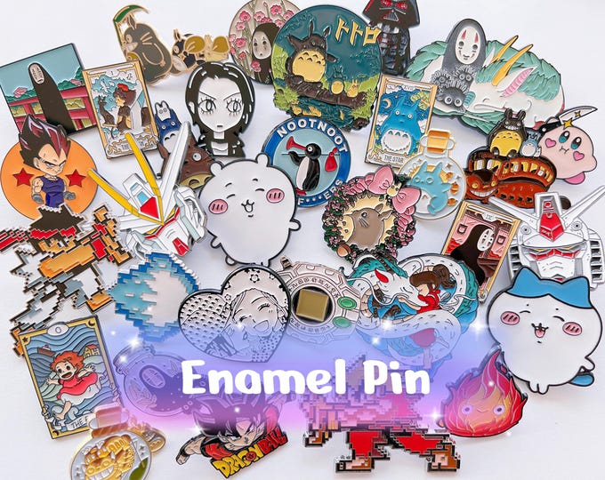 Anime Character Pin Badge L Miffy Snoopy Sesame Street Miyazaki Totoro ...