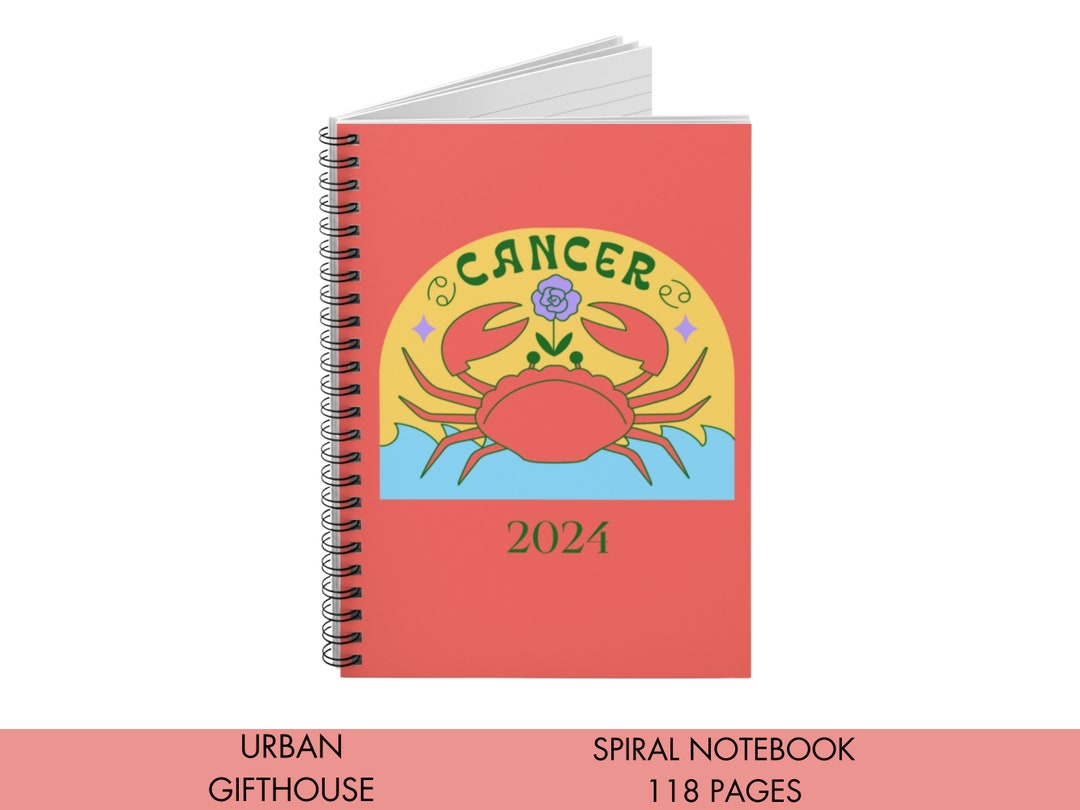 Cancerian Harmony 2024: Retro Zodiac Bliss Notebook Best - Etsy