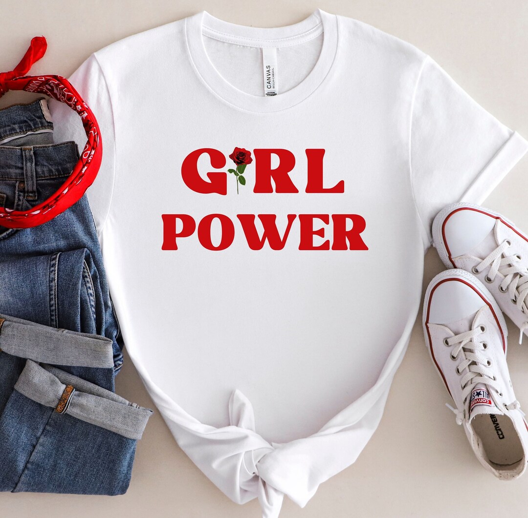 Girl Power Shirt, Gift for Friends, Flower Power Shirt, Happy Vibes ...