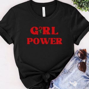 Girl Power Shirt, Gift for Friends, Flower Power Shirt, Happy Vibes ...