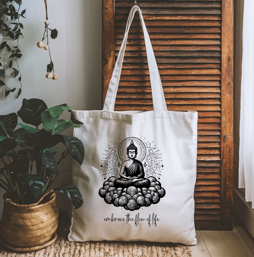 Buddha Bliss. Spiritual Tote Bag. Buddha Bag. Yoga Mat for Beginners ...