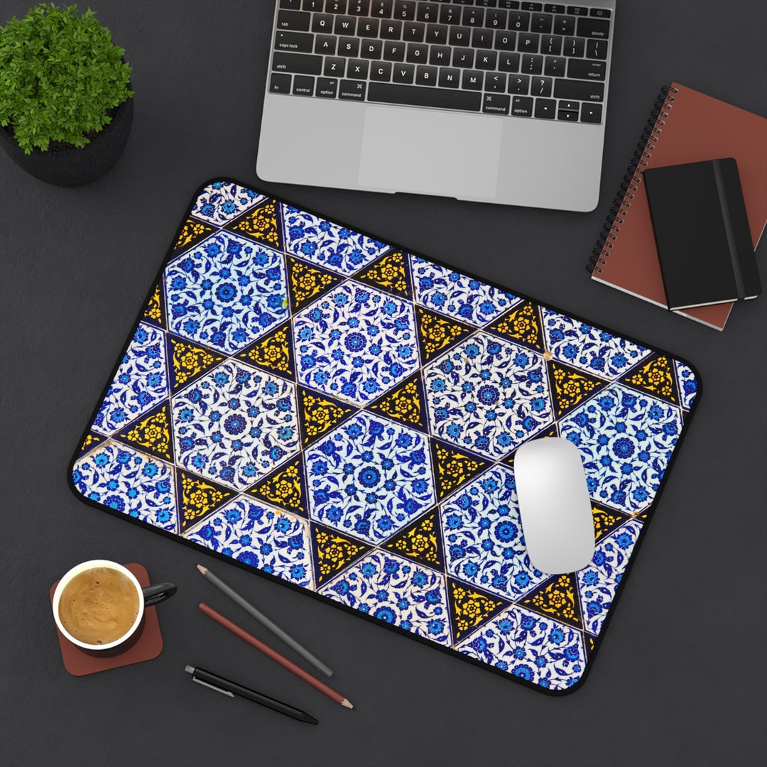 Magen David Motif Desk Mat Office Decor Tech Accessory Desk Mat Office ...