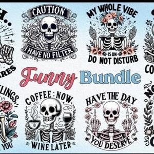 Funny Sarcastic Quotes PNG Shirt Designs Funny Bundle - Etsy