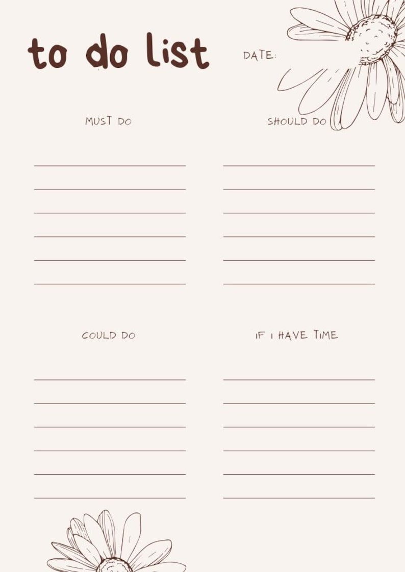 To-do List Printable - Etsy
