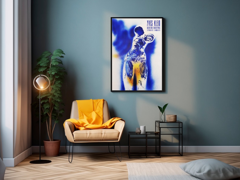 Vintage Exhibition Yves Klein 1973 Poster - Digital Download Art Print ...