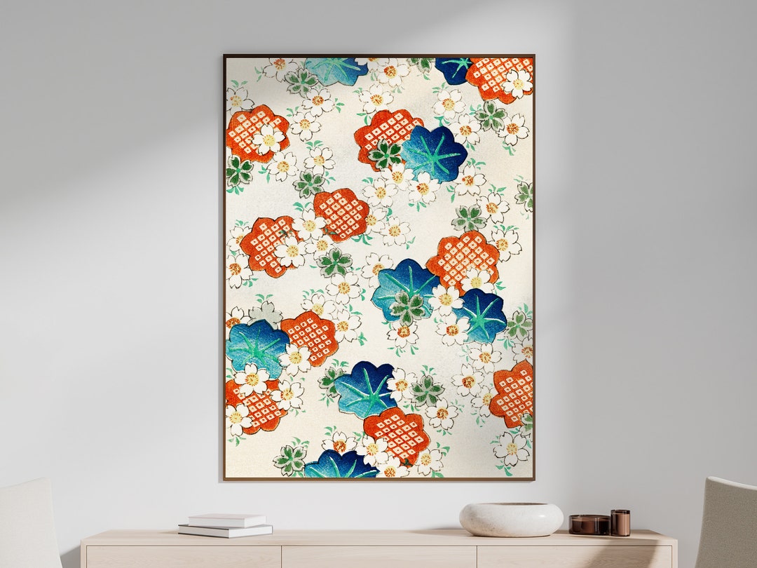 Japanese Ukiyo-e Decor Аloral Pattern Poster, Digital Download - ULTRA ...