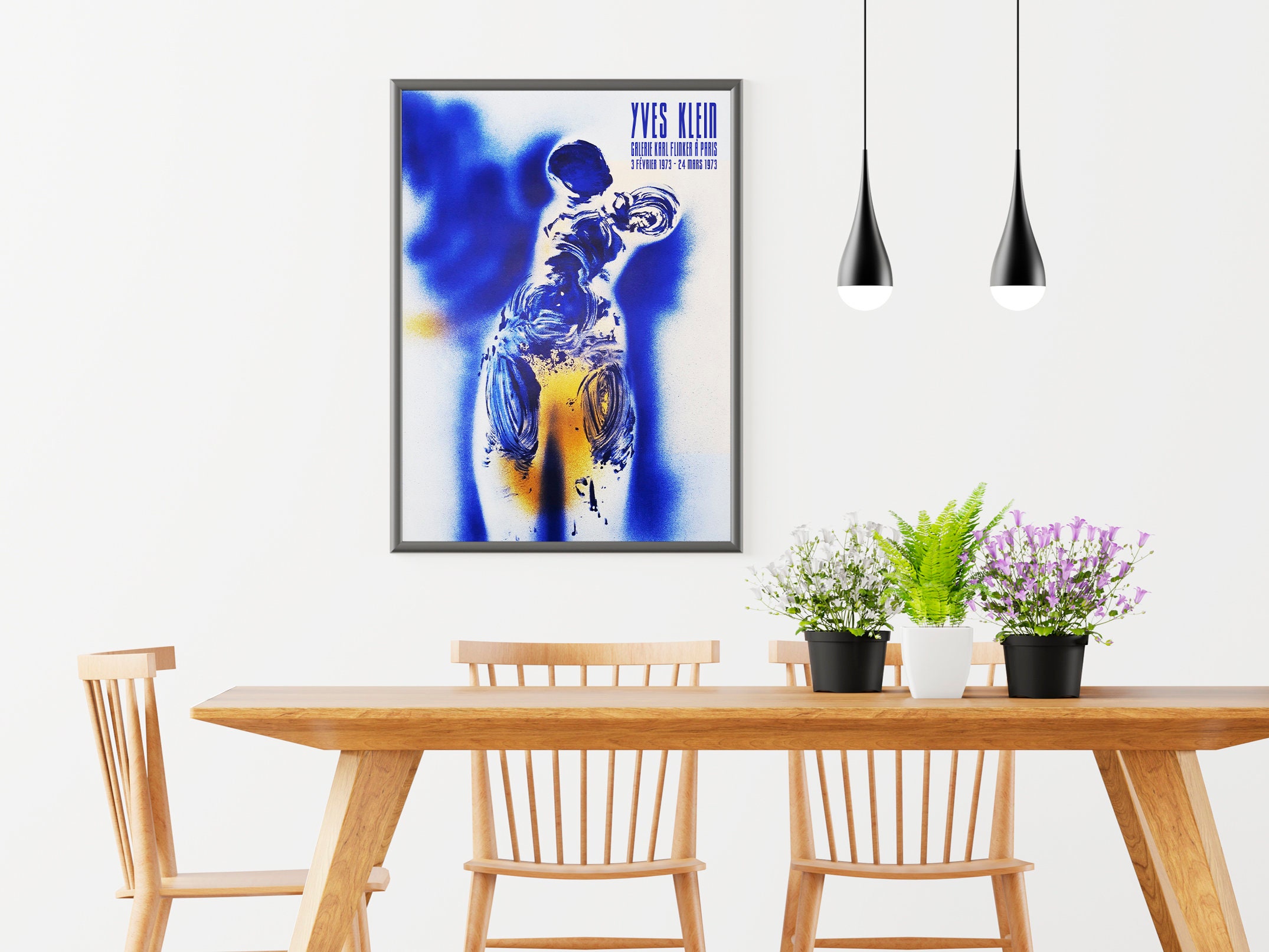 Vintage Exhibition Yves Klein 1973 Poster - Digital Download Art Print ...