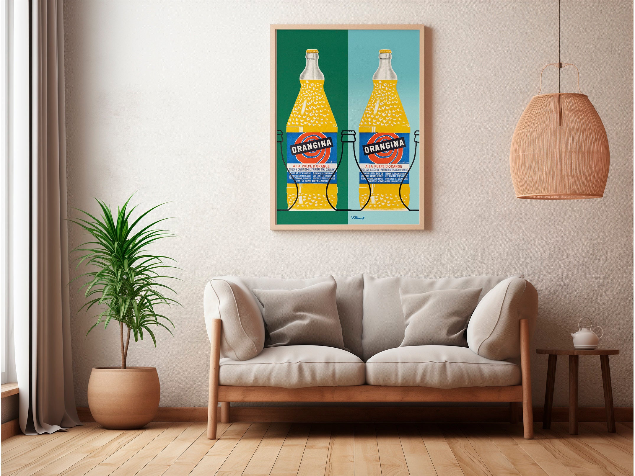 1966 Vintage Orange Juice Advert Poster - Printable Retro Wall Art for ...