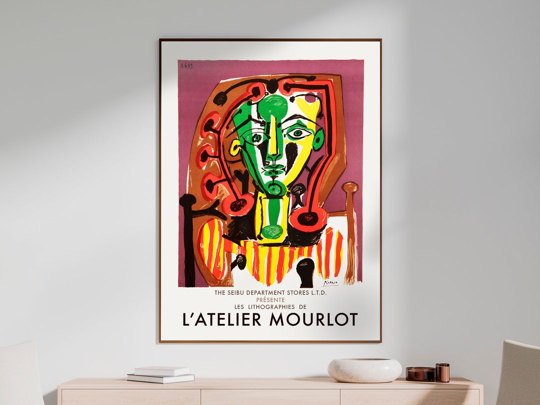Vintage Exhibition Pablo Picasso Le Corsage Raye Poster - Digital ...