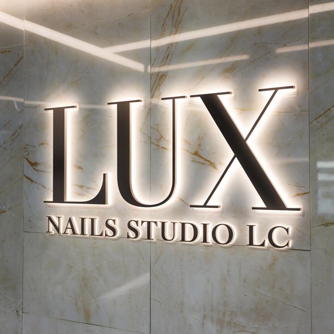 Metal Letters for Office Custom 3D Backlit Sign Clinic Business Sign ...