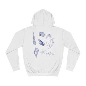 Seashell Hoodie Beach Vibes Sweatshirt Coastal Chic Pullover Ocean ...