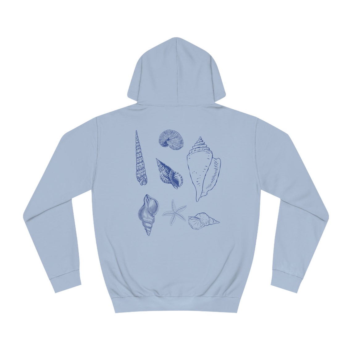 Seashell Hoodie Beach Vibes Sweatshirt Coastal Chic Pullover Ocean ...