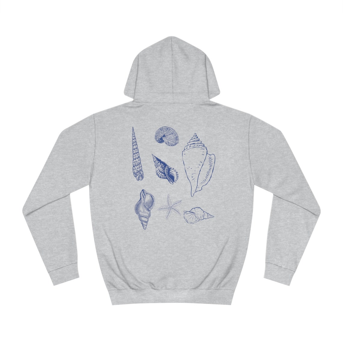 Seashell Hoodie Beach Vibes Sweatshirt Coastal Chic Pullover Ocean ...
