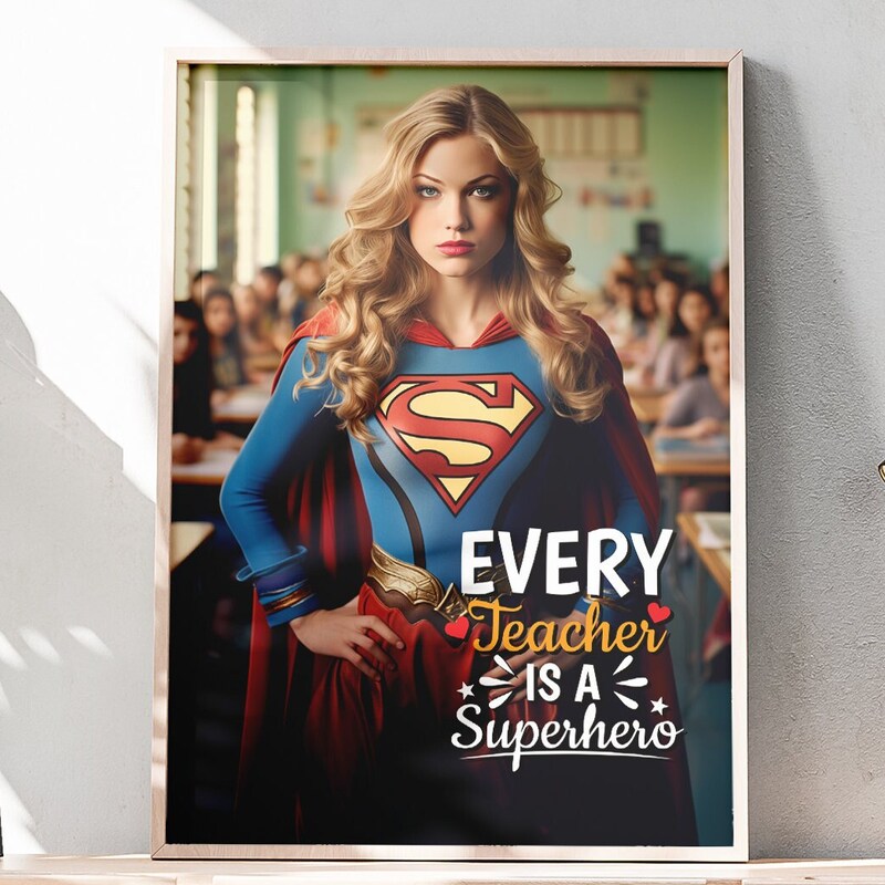Superhero Teacher - Etsy