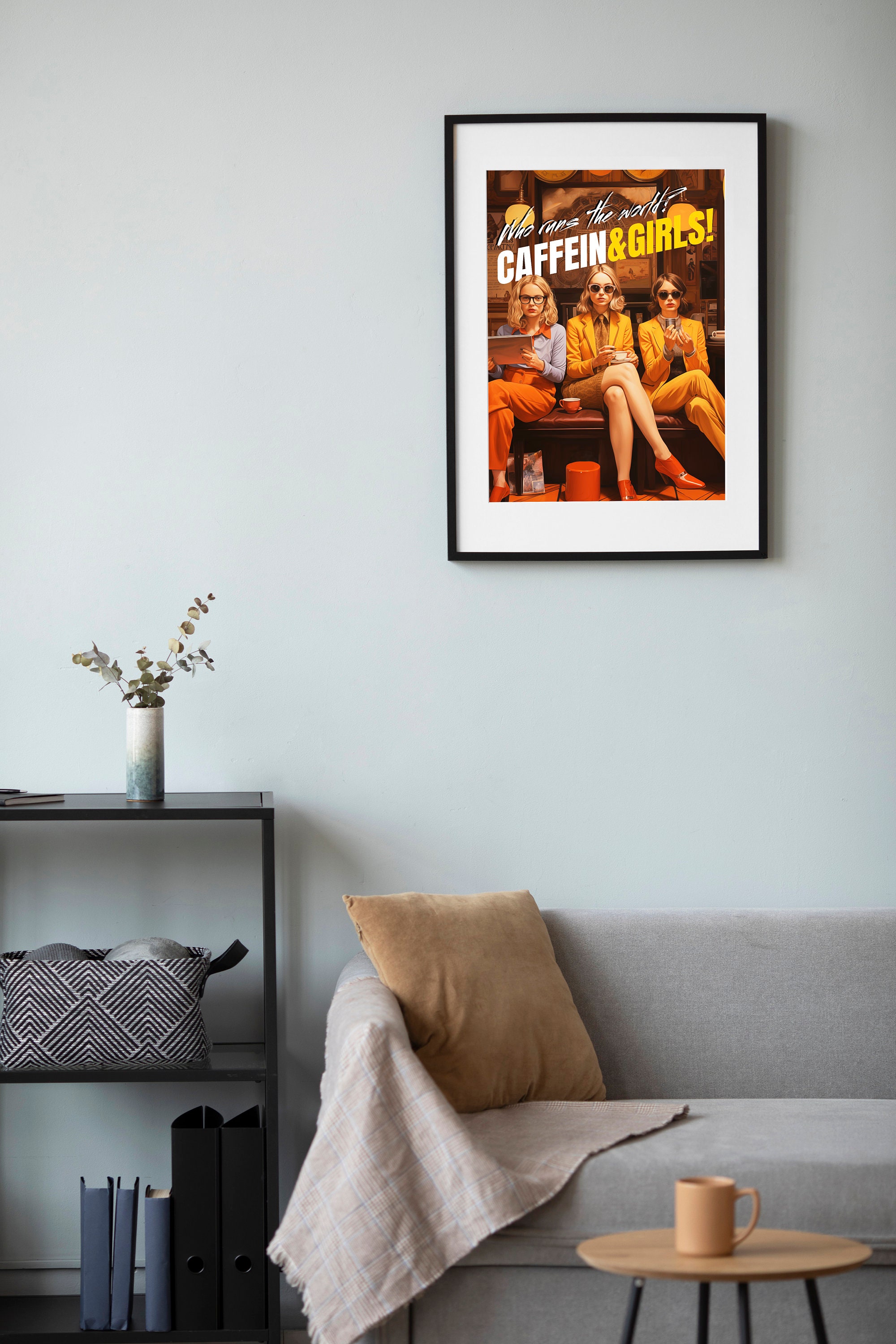 Coffee and Girl, Girls Rules, Printable Wall Art, Empowering Woman Wall ...