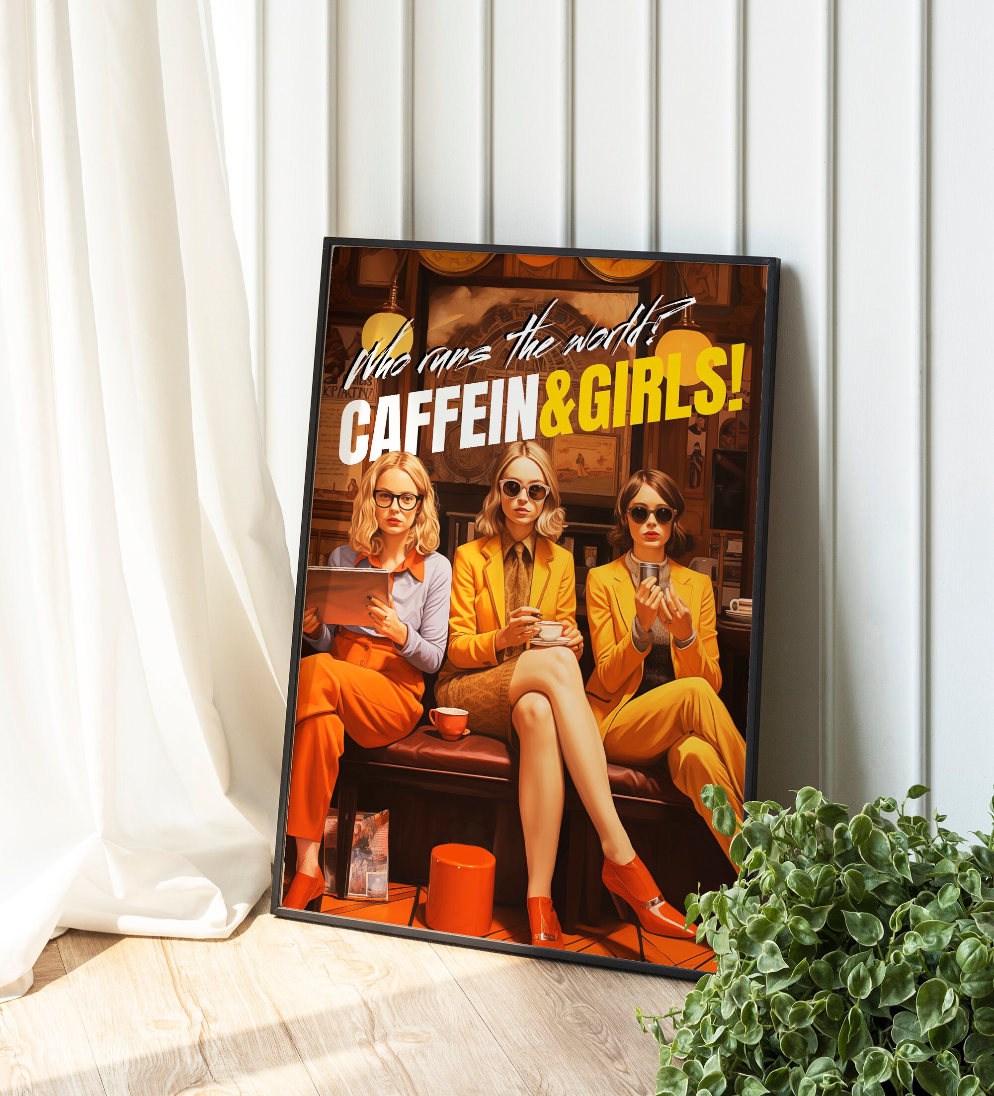 Coffee and Girl, Girls Rules, Printable Wall Art, Empowering Woman Wall ...