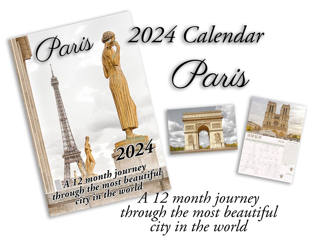 2024 Paris Calendar Scenic Wall Planner, Iconic Parisian Views, Ideal ...