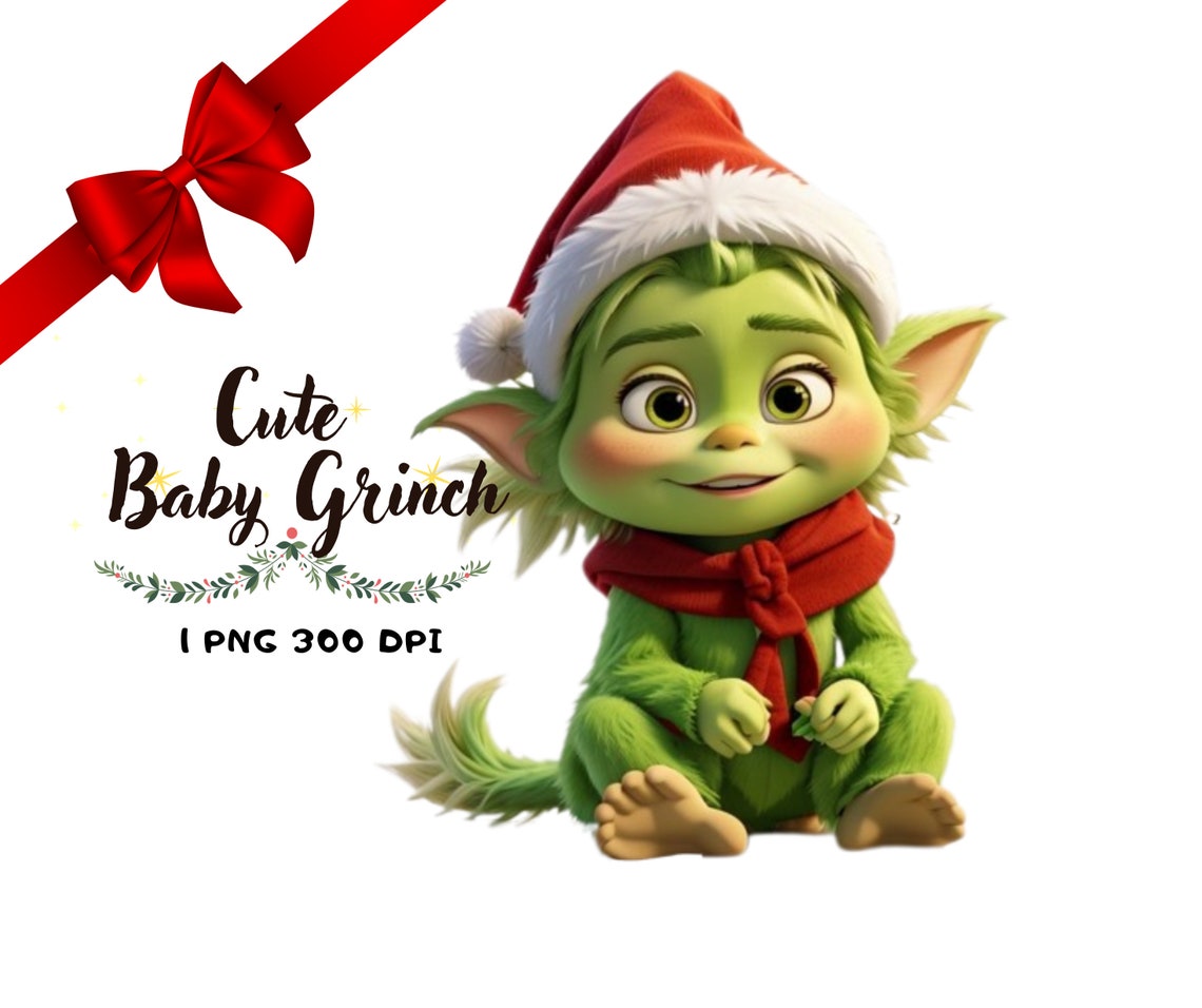 Grinch Christmas Decorations Grinch Clipart Baby Grinch - Etsy