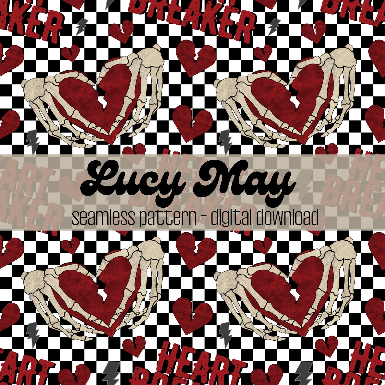 Heart Breaker Seamless Pattern, Boy Seamless Pattern, Valentines Day ...