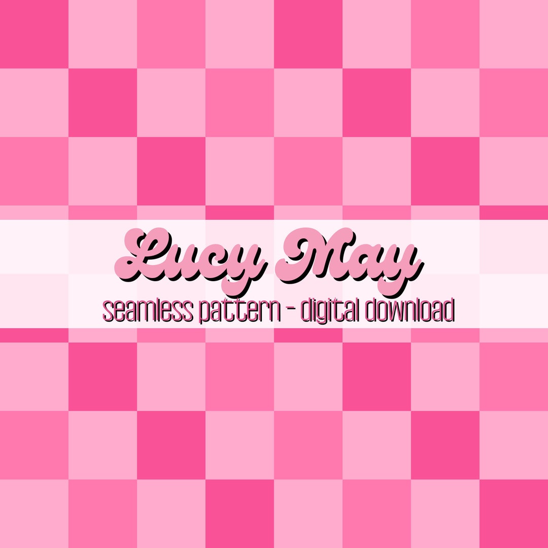 Pink Checker Print Seamless Pattern, Seamless File, Girly Seamless ...
