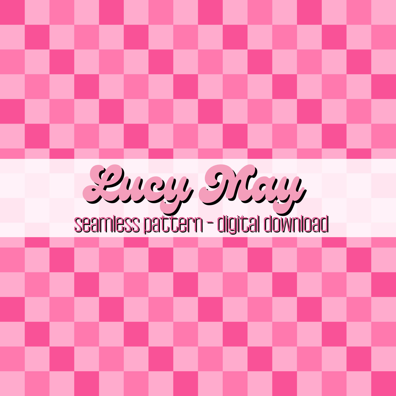 Pink Checker Print Seamless Pattern, Seamless File, Girly Seamless ...