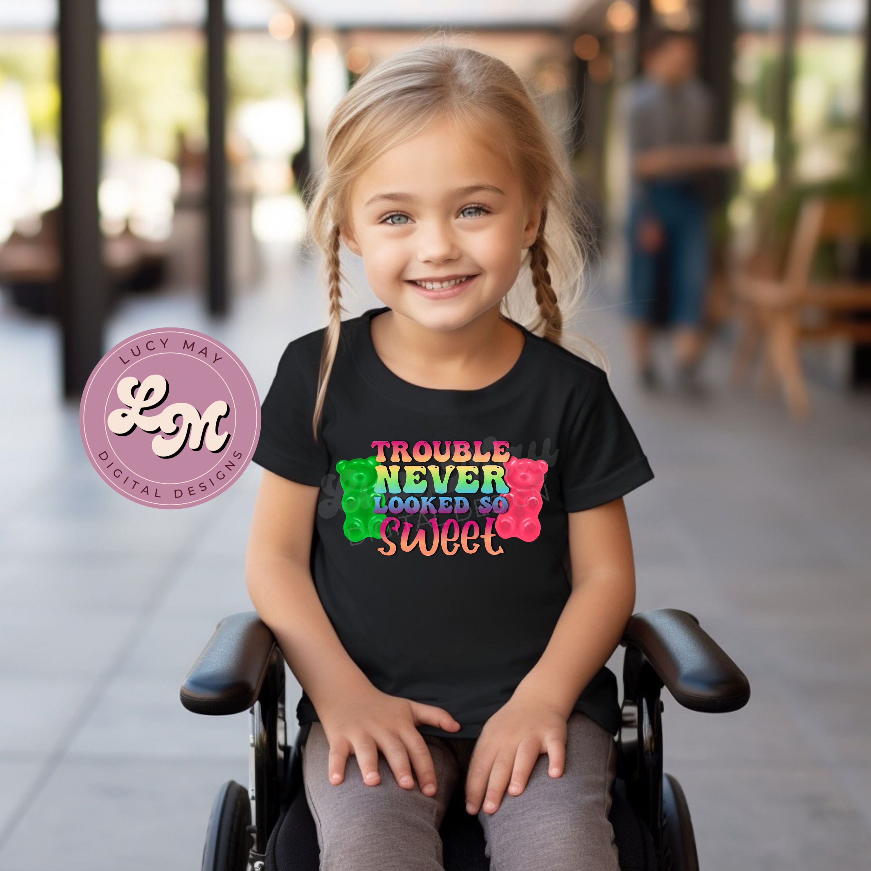 Trouble Never Looked so Sweet, Png, Gummy Bear Png, Candy Png, Rainbow ...