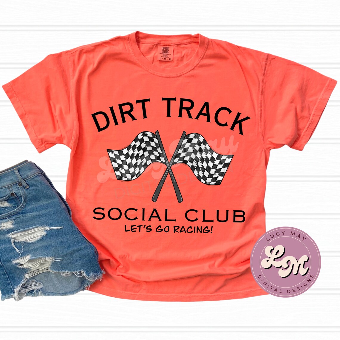 Dirt Track Social Club Png, Let’s Go Racing, Checkered Flag, Track ...