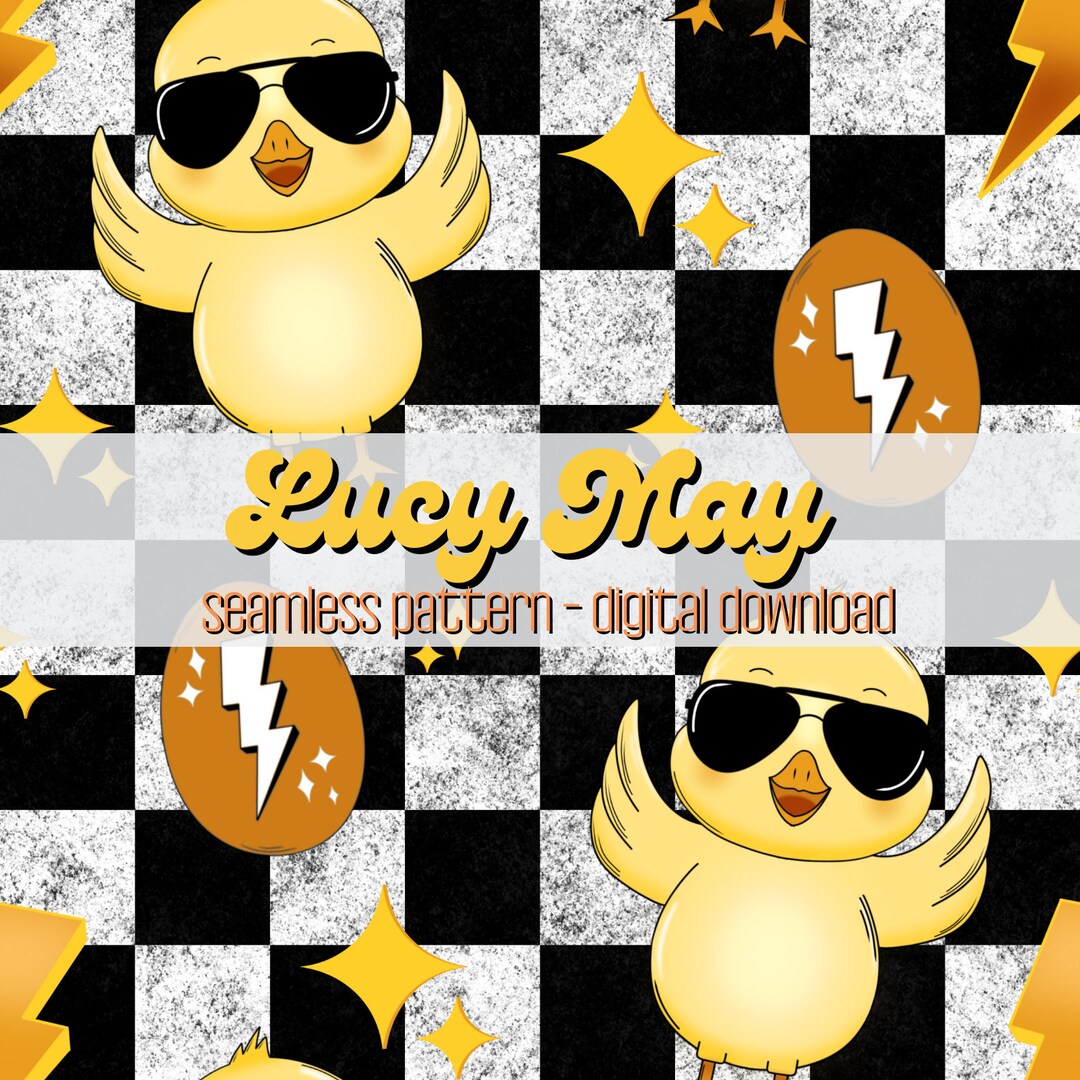 Easter Chick Seamless Pattern, Easter Checker Print, Boy Easter ...
