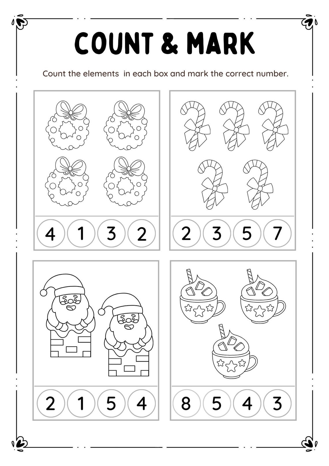 Christmas Color Haven Coloring Pages Worksheet Set - Etsy