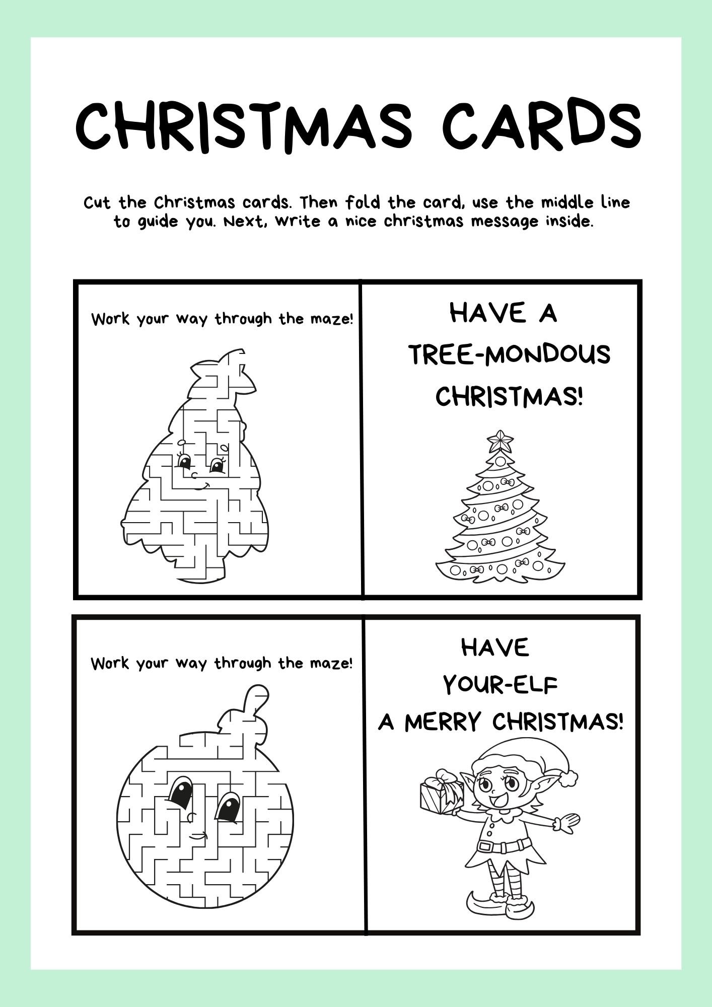 Merry Christmas Coloring Pages Worksheet Set - Etsy