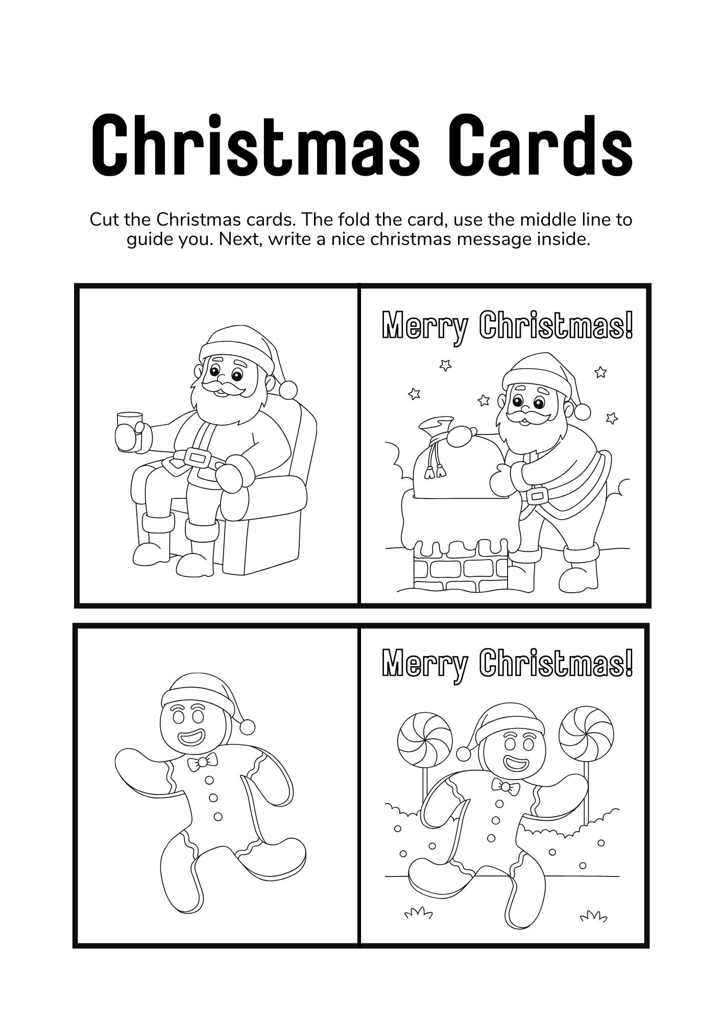 Merry Christmas Coloring Pages Worksheet Set - Etsy