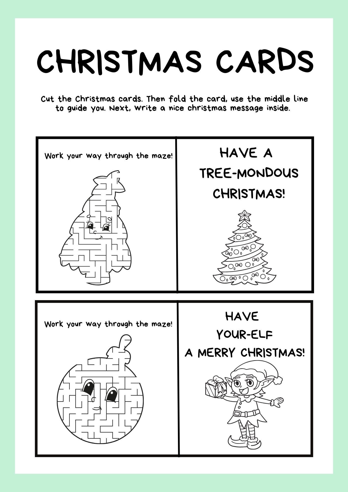 Merry Christmas Coloring Pages Worksheet Set - Etsy