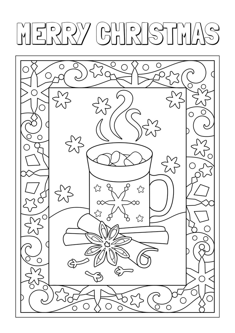 Festivecolor Delights Coloring Worksheet Set - Etsy