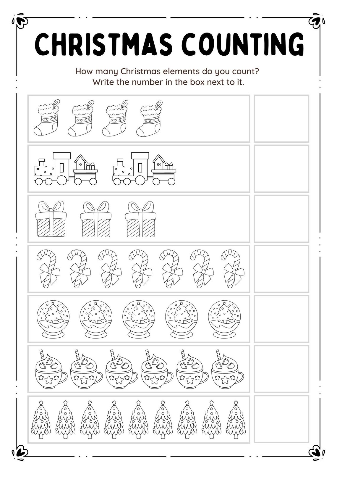 Christmas Color Haven Coloring Pages Worksheet Set - Etsy