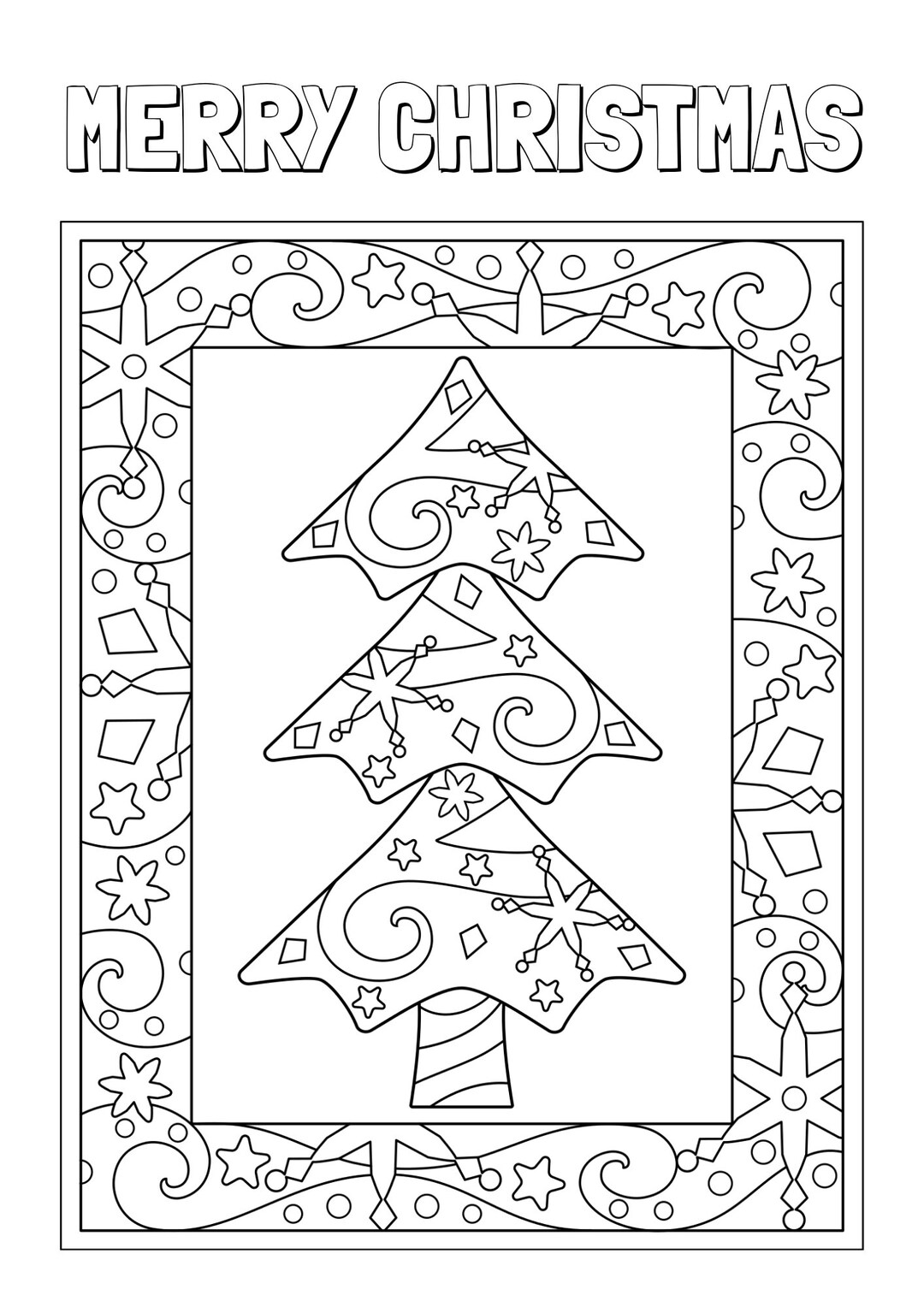 Christmas Color Haven Coloring Pages Worksheet Set - Etsy