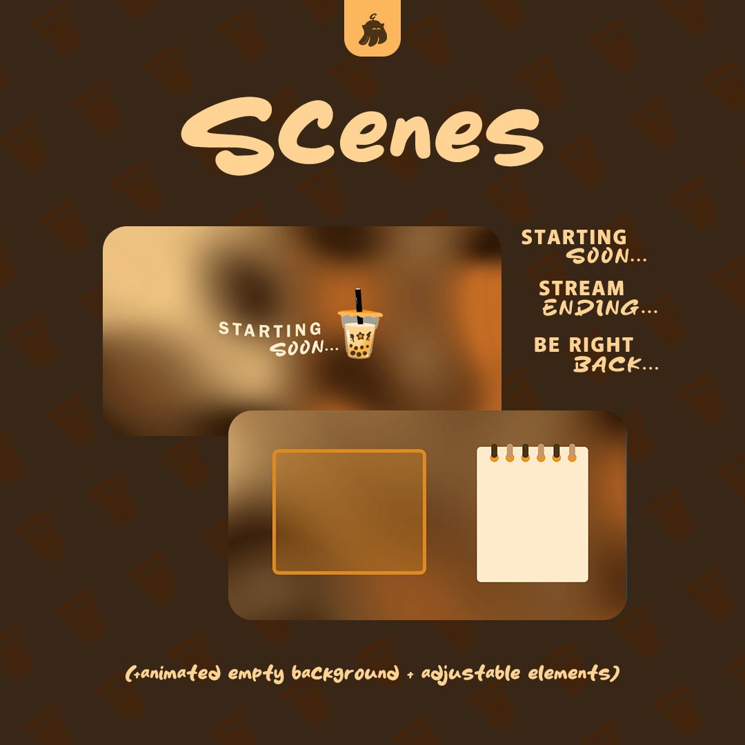 Boba Animated Overlay | Dessert Theme Overlay Pack - Bubble Tea ...