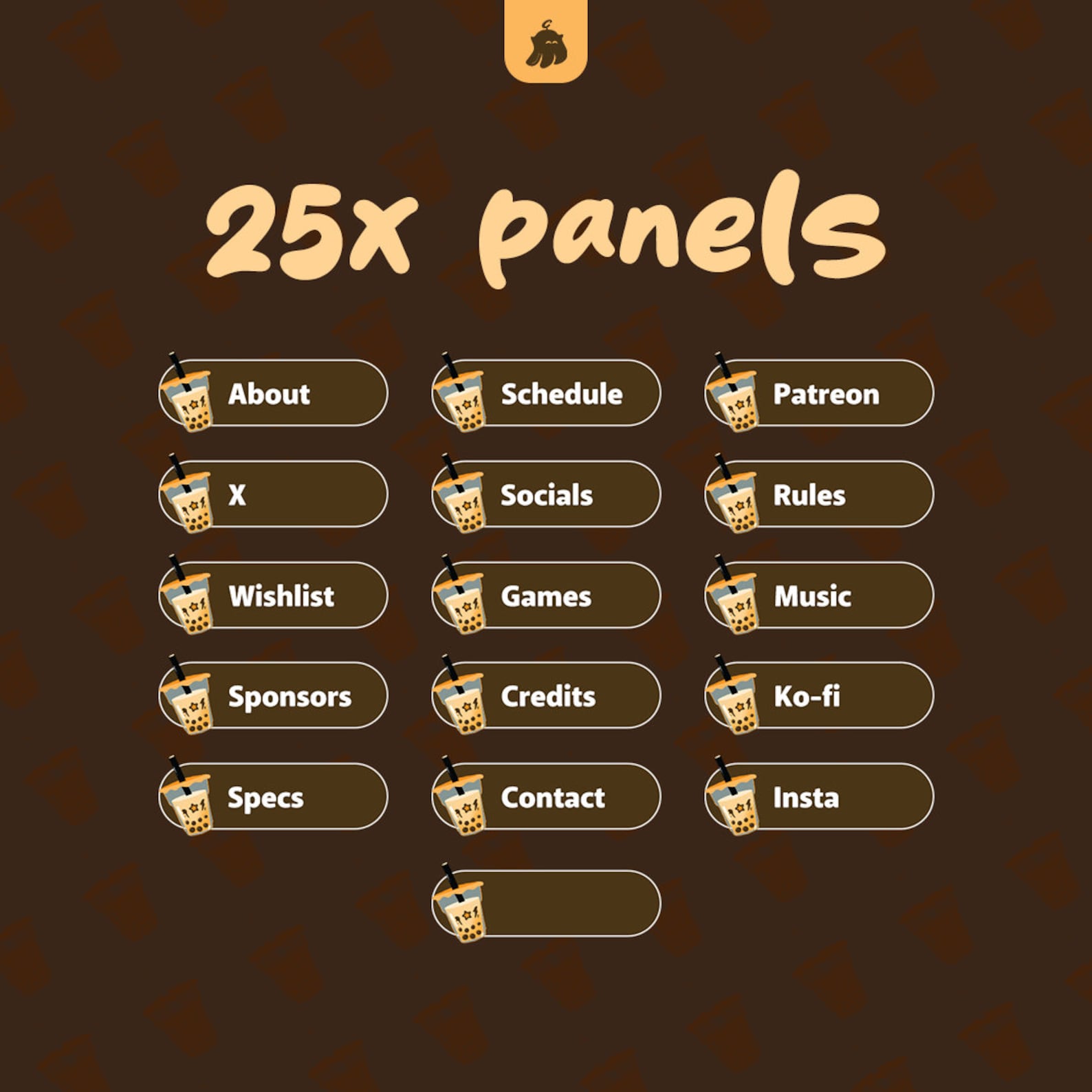 Boba Animated Overlay | Dessert Theme Overlay Pack - Bubble Tea ...
