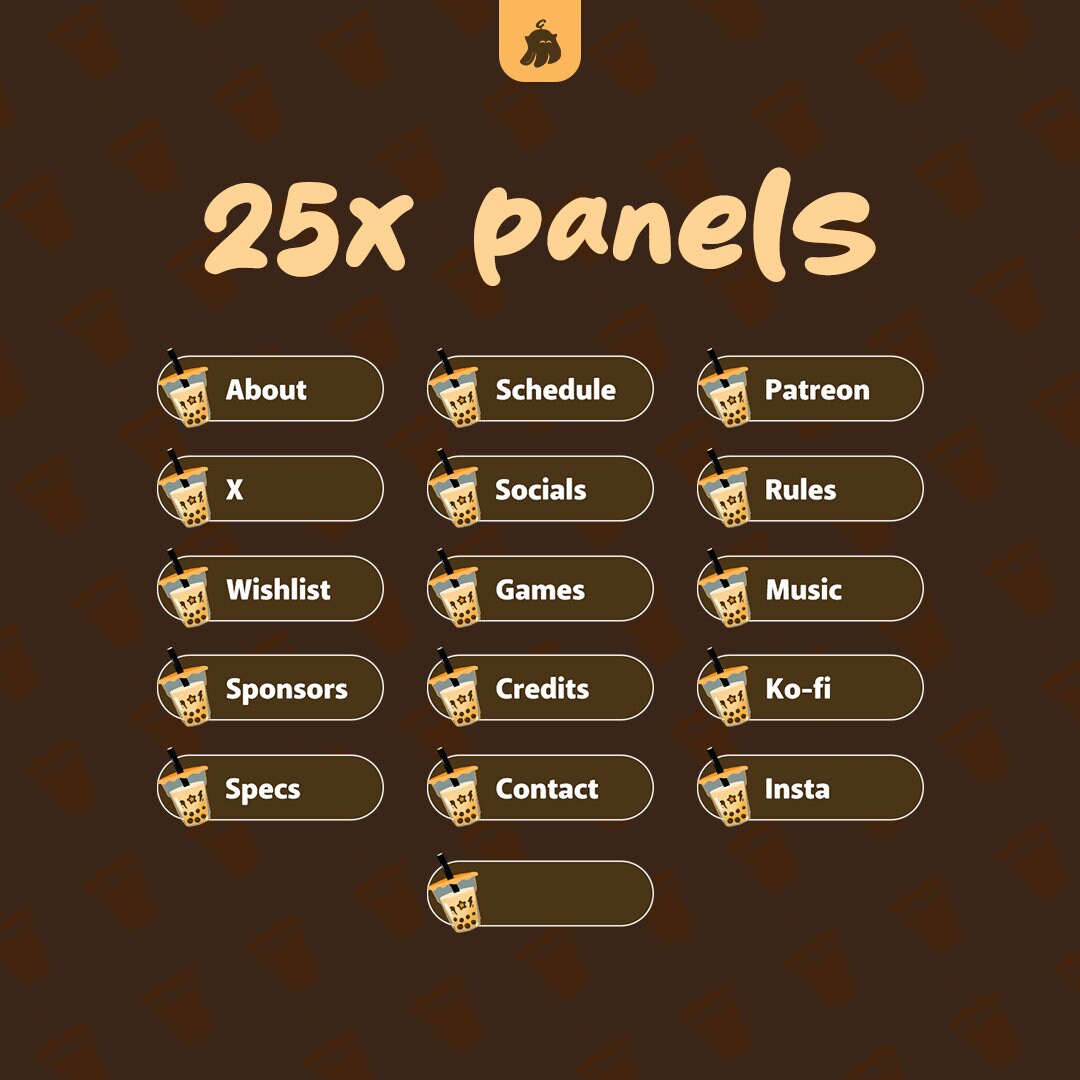 Boba Animated Overlay | Dessert Theme Overlay Pack - Bubble Tea ...