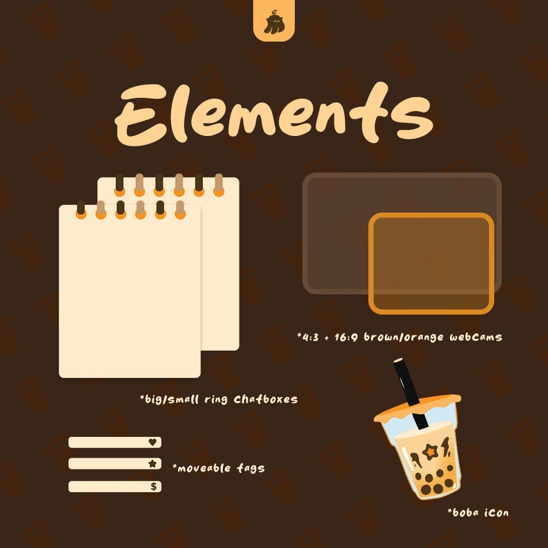 Boba Animated Overlay | Dessert Theme Overlay Pack - Bubble Tea ...