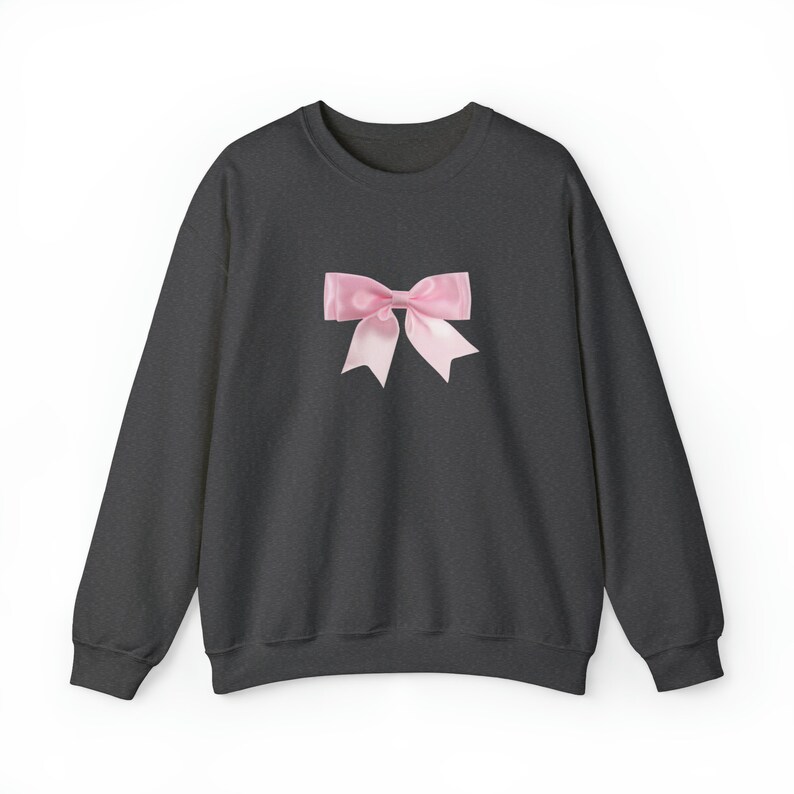 Bow Sweatshirt Coquette Sweatshirt Bow Crewneck Ribbon Etsy