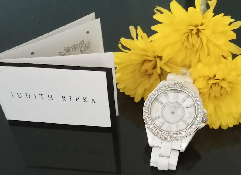 Judith Ripka White/black Ceramic Watches - Etsy