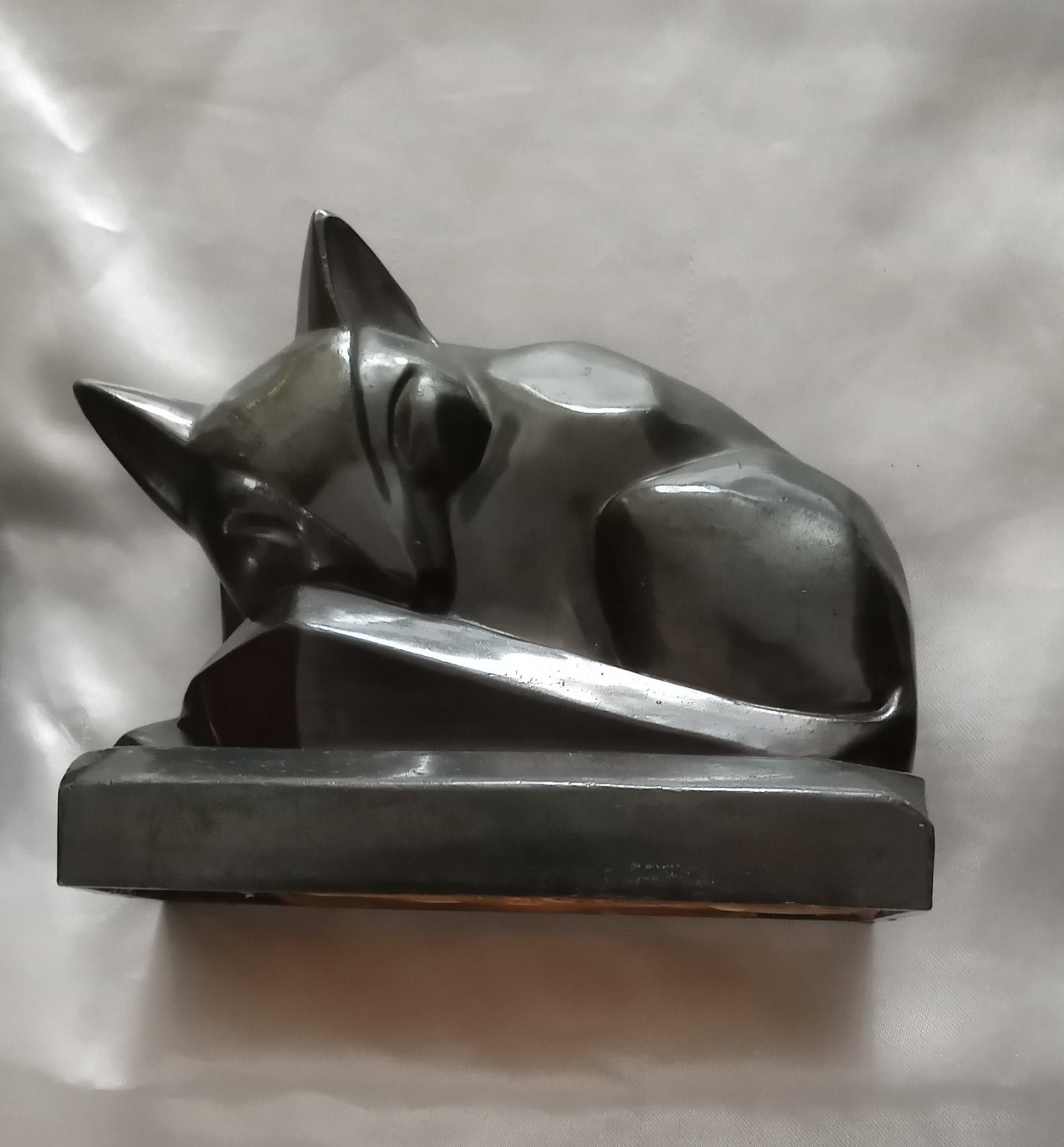 Vintage Art Deco Cubist Sleeping Fox Bookends - Etsy